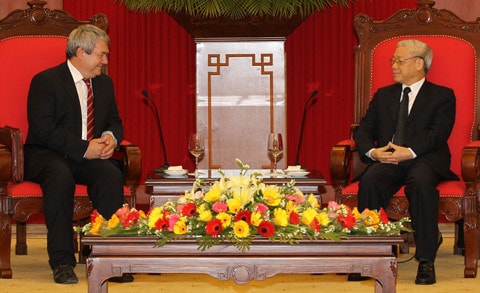 Tổng bí thư Nguyễn Phú Trọng tiếp Đoàn đại biểu Đảng Cộng sản Czech ...