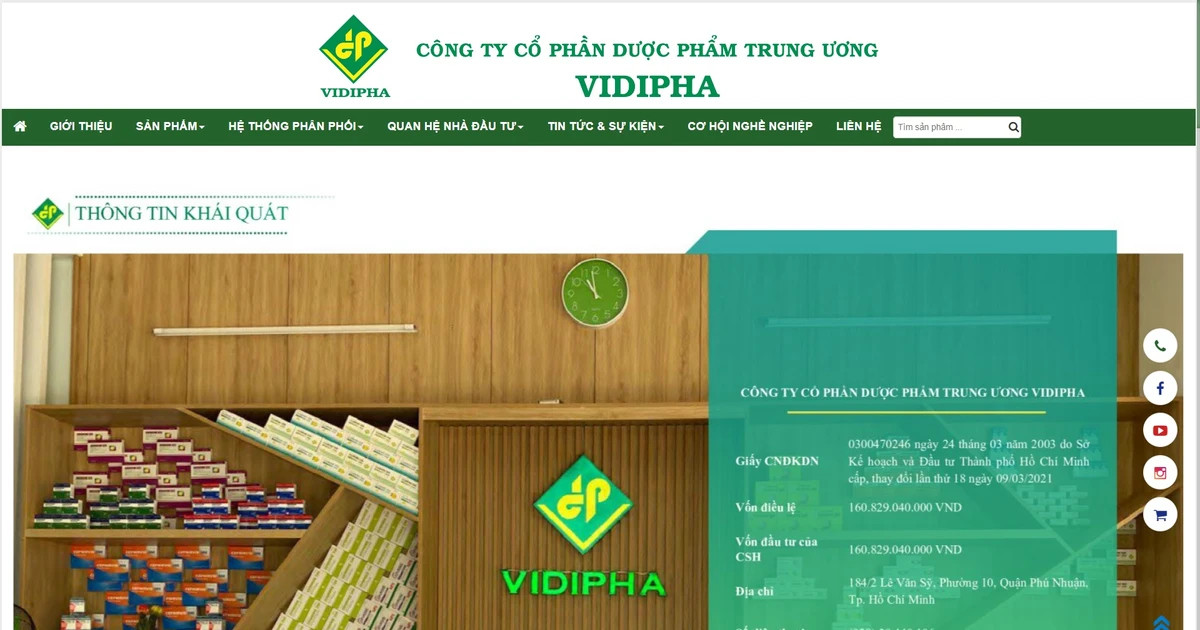 Công ty CP Dược phẩm Trung ương Vidipha bị xử phạt 140 triệu đồng