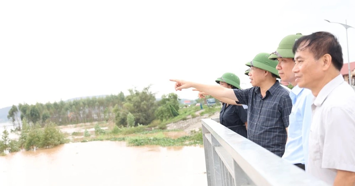 Chủ tịch UBND tỉnh Lê Ánh Dương kiểm tra công tác phòng, chống lũ tại ...