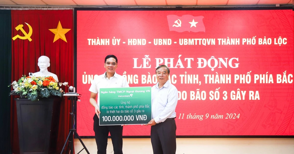 Vietcombank ủng hộ 1 ngày lương cho đồng bào bị thiệt hại do bão số 3