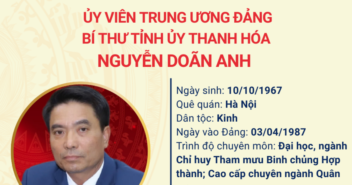[Infographic] Tiểu sử đồng chí Nguyễn Doãn Anh, Bí thư Tỉnh ủy tỉnh ...