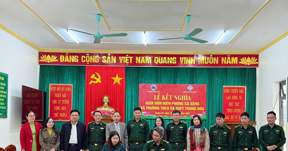"Gắn kết quân - dân": Đồn Biên phòng Cà Xèng ký kết nghĩa với trường ...