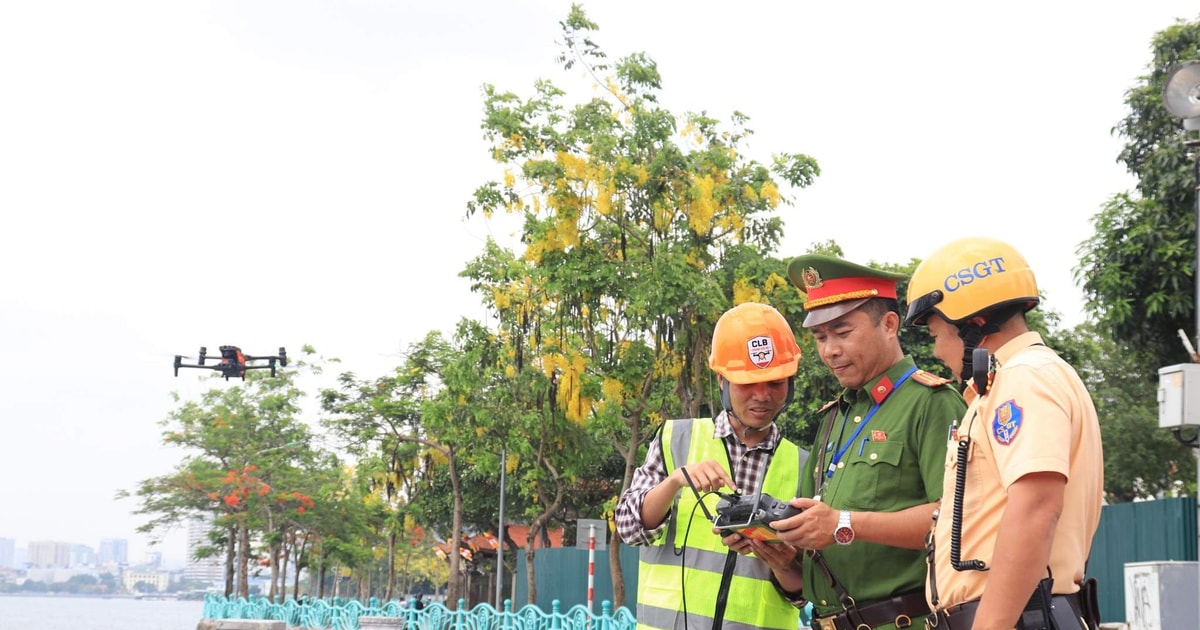 Thử nghiệm UAV giám sát an ninh trật tự tại phường Tây Hồ